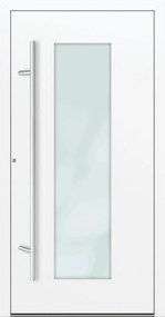 Hliníkové vchodové dveře FM Turen Premium P90 M08 bílá RAL9016 Orientace dveří: Levé, otevírání dovnitř, Standardní rozměr dveří včetně rámu: 100 cm x 200 cm - vnější rozměr rámu