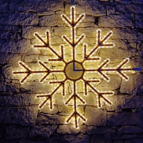 Easy Fix 2D LED světelná vločka X, Ø 109 cm, teple bílá, závěsný, 3D tisk