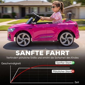AIYAPLAY Dětské elektroauto 12V, dětské auto s dálkovým ovládáním, 2 motory, plynulý rozjezd, 4-kolová zavěšení, LED přední světla, klakson, hudba