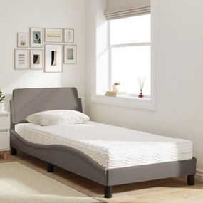 Postel s matrací Dover taupe 90 x 190 cm textil 3208308