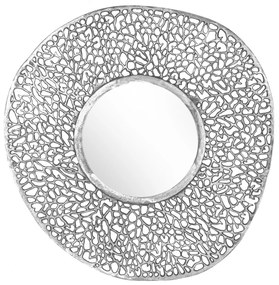Stříbrné hliníkové zrcadlo Ferago, 76 cm