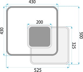 Toolight Toolight, LED stropní svítidlo 32W, 3000K, LHJ079-C, černá-bílá, OSW-50039