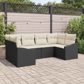 Set pohovek 6 ks Černá polyratan 3346857