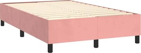 Box spring postel s matrací růžová 120x190 cm samet 3270012