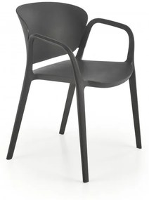 Židle- K491- Černá plastová