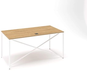 Psací stůl Lenza PROX 158/80 Dekor stolové desky: dub Hamilton, Barva podnože: bílá