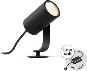 PH 17428/30/P7 Hue LED White and Color Ambiance Venkovní spotové zemní/ nástěnné svítidlo Philips Lily 17428/30/P7 černé s adaptérem - PHILIPS HUE (915005671701)