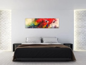 Obraz červených papoušků ara (170x50 cm)