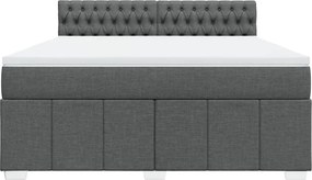 Box spring postel s matrací tmavě šedá 180x200 cm textil 3287155