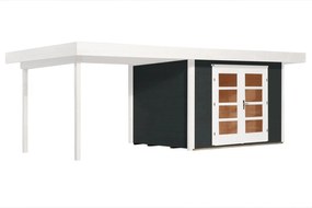 Weka Designový zahradní domek Komfort 126 Plus vel. 2 B antracitová 590 x 300 cm