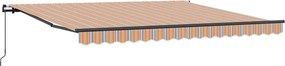 Stahovací markýza Vícebarevný 400 × 300 cm Polyester a hliník 3330563