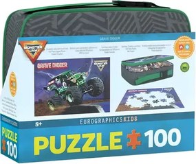 EUROGRAPHICS Puzzle ve svačinovém boxu Grave Digger Monster Jam / 100