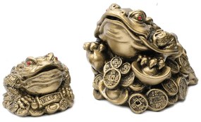 Milujeme Kameny Třínohá žába bronzová - soška Feng shui Velká