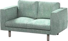 Potah na pohovku IKEA Norsborg 2-místná barva zelená látka pletený vzor, vzorované