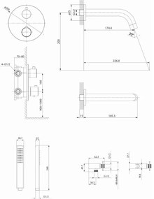 Cersanit Zen, podomítková vanová souprava s ruční sprchovou hlavicí, chromová, S952-034