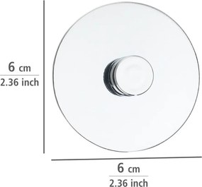 WENKO 2 ks náhradní základny, řada UNO BEZ VRTÁNÍ TurboLoc  kovově lesklé x6x6 cm
