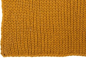 Pletený okrový pléd Tricot ochre - 152*127 cm