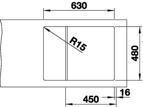 Granitový dřez Blanco ELON 45 S InFino antracit obous. bez exc. + přísluš.