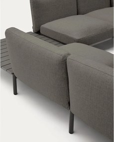 Tmavě šedá čalouněná zahradní pohovka (do L) Sorells – Kave Home