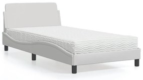 Postel s matrací Dover bílá 100 x 200 cm umělá kůže 3208358