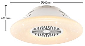 Starluna Myrte LED stropní ventilátor, čistička