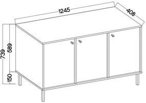 Falco Komoda Tomila 813/2 černý grafit