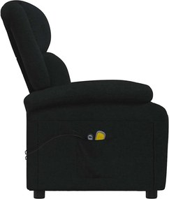 Elektrické masážní křeslo černé textil 3098361