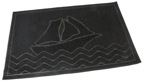 Gumová vstupní kartáčová rohož Ship - 60 x 40 x 0,6 cm