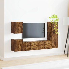 Sestava TV skříněk 4 ks Kouřový dub Kompozitní dřevo 3409029