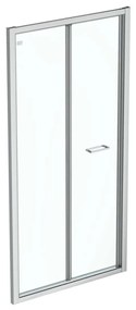 Ideal Standard Connect 2 - Skládací sprchové dveře 90 cm, silver bright/čiré sklo K9287EO
