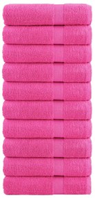 Prémiové osušky SOLUND 10 ks růžové 100x150 cm 600 g/m² 137529