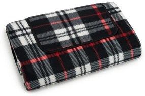 Kostkovaná pikniková deka v černé barvě