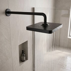Rea Rea, obdélníková dešťová sprcha 380x210 mm, JS-032, černá matná, REA-P0393