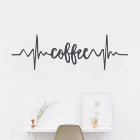 dřevo života Dřevěná dekorace COFFE PULSE Zvolte rozměr (cm): 60x18, Zvolte barvu dekoru: Antracitová