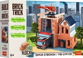 TREFL Stavebnice BRICK TRICK Hasičská zbrojnice XL / 190+ dílků / od 6