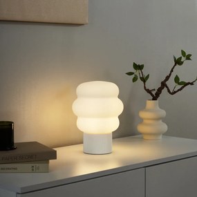 Japandi stolní lampa béžová s opálovým sklem 18cm - Kumo
