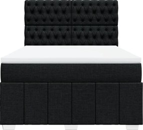 Box spring postel s matrací černá 140x200 cm textil 3291700