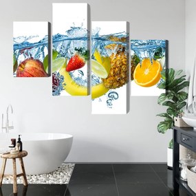Vícedílný obraz Čerstvé Ovoce Ve Vodě Nedostatek Nedostatek Plátno Canvas 240x150