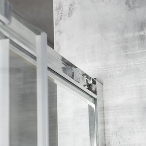 Novoterm Čtvrtkruhový sprchový kout NV-Aruba GL CHR 80 SV, chrom/transparent + hluboká vanička bílá
