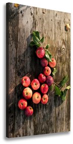 Wallmuralia Vertikální Foto obraz na plátně Jablka na stole 50x100