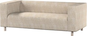 Potah na pohovku IKEA  Klippan 2-místná barva béžová látka pletený vzor, vzorované