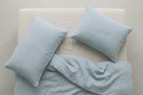 Celoroční mušelínový povlak na polštářek Ice Blue - GOTS Velikost: 70 x 90