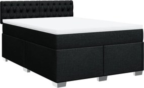 Box spring postel s matrací černá 140 x 190 cm textil 3285892