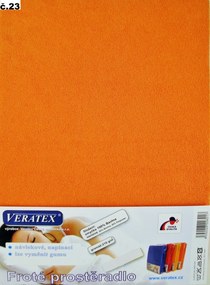 Veratex Froté prostěradlo jednolůžko 90x200/25cm (č.23-oranžové)  Froté