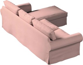 Potah na pohovku IKEA Ektorp 2-místná s lenoškou barva růžová látka pletený vzor
