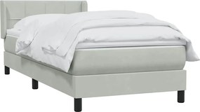 Box Spring Postel s matrací Světle šedá 90x220 cm Samet 3318141