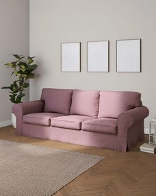 Potah na pohovku IKEA Ektorp 3-místná rozkládací, NOVÝ MODEL 2013 barva růžová látka pletený vzor
