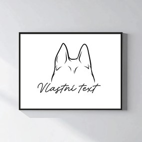 Personalizovaný magický fotoobraz v rámu - 30x40 - zvířecí ouška