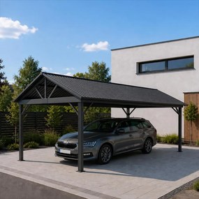 Přístřešek na automobil Avenberg PAVILON 5 x 3 m černá