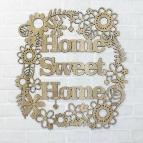 DUBLEZ | Dřevěný nápis na stěnu - Home Sweet Home